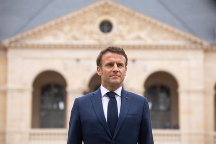 Emmanuel Macron President Republic During Ceremony Editorial Stock ...
