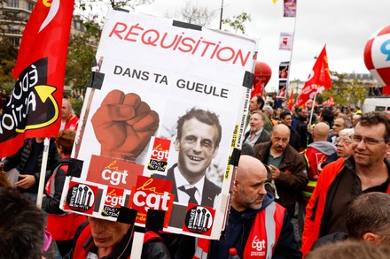 Claim Against President Macron Demonstration By Editorial Stock Photo ...