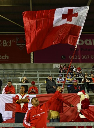 Tonga Fan Waves Tongan Flag During Editorial Stock Photo - Stock Image ...