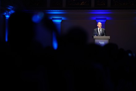 German Chancellor Olaf Scholz attends acatech festival, Berlin, Germany - 18 Oct 2022 Stock ...