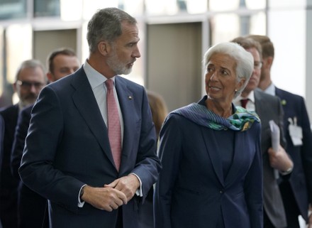 Spanish King Felipe VI visits European Central Bank, Frankfurt Am Main ...