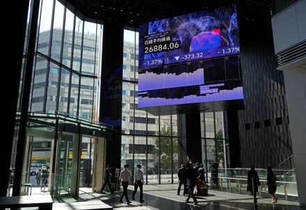 Stock Market Indicator Board Displays 225issue Editorial Stock Photo ...