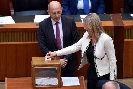 Lebanese Mp Ghada Ayoub Casts Her Editorial Stock Photo - Stock Image ...