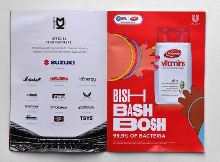 Matchday Programme Advertising Lifebuoy Editorial Stock Photo - Stock ...