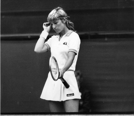 Tennis Player Chris Evert Action Wimbledon Editorial Stock Photo ...
