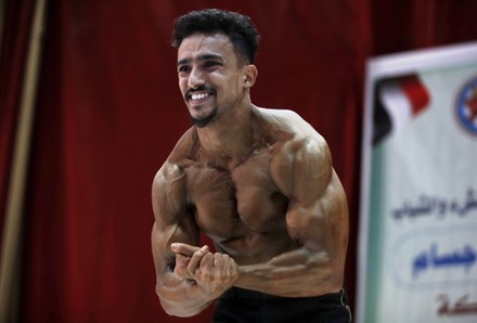 Yemeni Bodybuilder Flexes His Muscles He Editorial Stock Photo - Stock ...