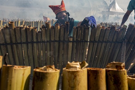 Residents Burned Inuyu Local Bamboo Rice Editorial Stock Photo - Stock ...