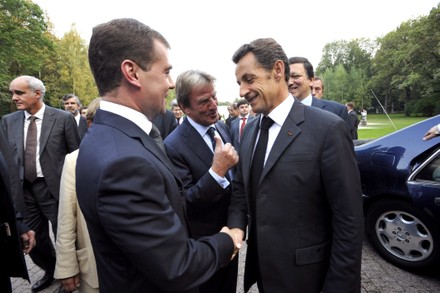 Russian President Dmitry Medvedev Received French Editorial Stock Photo ...