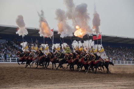 Horsemen Charge Fire Their Rifles Loaded Editorial Stock Photo - Stock ...