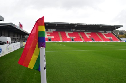 Rainbow Corner Flag Exeter City Support Editorial Stock Photo - Stock ...
