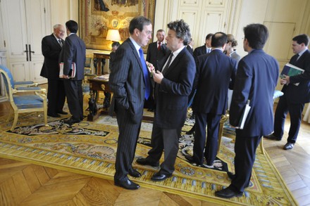 Christian Poncelet Prime Minister Francois Fillon Editorial Stock Photo ...