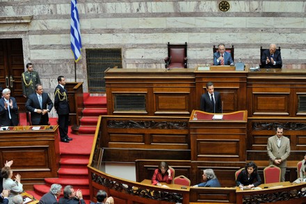 Greek President Karolos Papoulias Backr Speaker Editorial Stock Photo ...