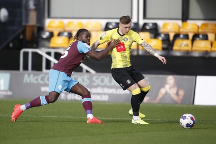 Harrogate Midfielder Sam Folarin 12 Warming Editorial Stock Photo ...
