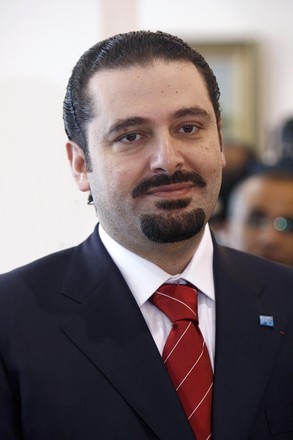 Saad Hariri During Lunch Presidential Palace Editorial Stock Photo ...