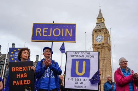 Demonstrators Take Part National Rejoin March Editorial Stock Photo ...
