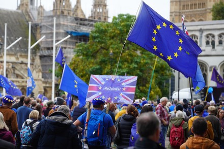 Demonstrators Take Part National Rejoin March Editorial Stock Photo ...