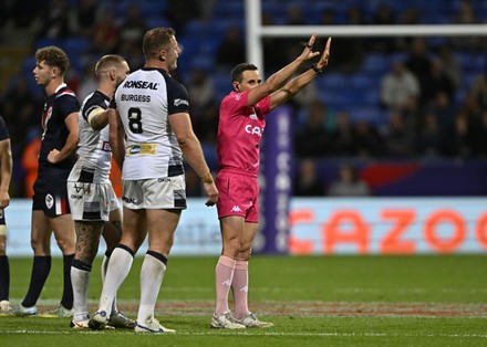 Gerard Sutton Referee Shows Tom Burgess Editorial Stock Photo - Stock ...
