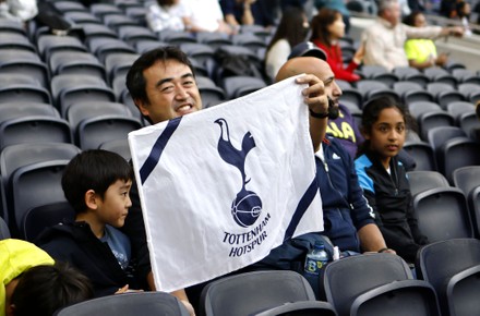 Fan Holds Banner Emblem Tottenham On Editorial Stock Photo - Stock ...