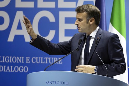 President French Republic Emmanuel Macron Speaks Editorial Stock Photo ...