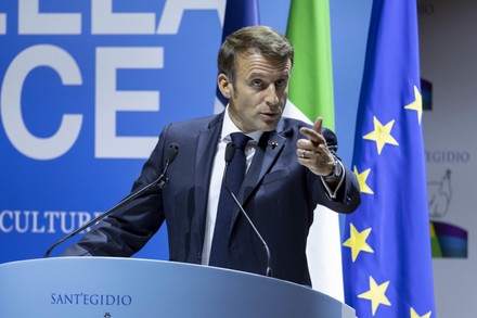 President French Republic Emmanuel Macron Speaks Editorial Stock Photo ...