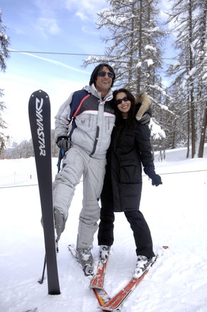 Gregory Basso His Girlfriend Michaella Skiing Editorial Stock Photo ...