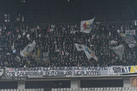 Fans Universitatea Cluj Showing Banner During Editorial Stock Photo ...