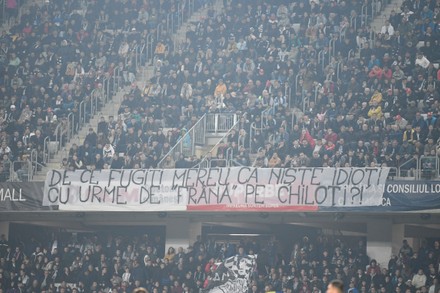 Fans Universitatea Cluj Showing Banner During Editorial Stock Photo ...