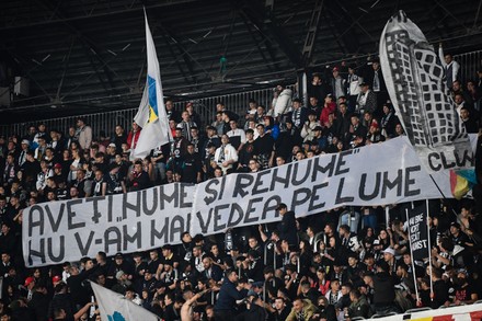 Fans Universitatea Cluj Showing Banner During Editorial Stock Photo ...