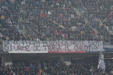 Fans Universitatea Cluj Showing Banner During Editorial Stock Photo ...