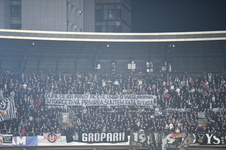 Fans Universitatea Cluj Showing Banner During Editorial Stock Photo ...