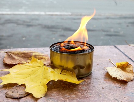 Trench Candle Made Wax Tin Can Editorial Stock Photo - Stock Image ...