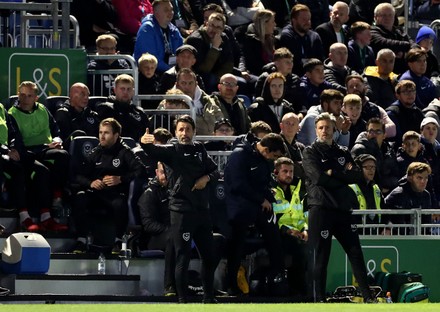 Portsmouth Manager Danny Cowley Shouts Editorial Stock Photo - Stock ...