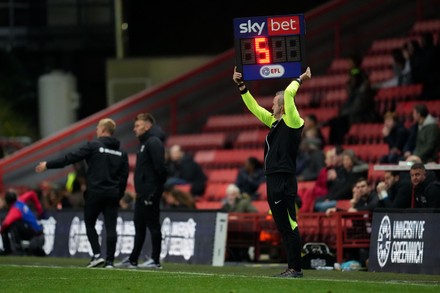 Fourth Official Holds Sky Bet Efl Editorial Stock Photo - Stock Image ...