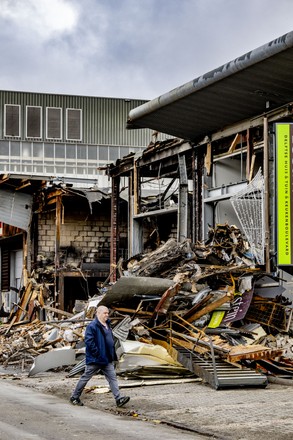Damage Shops Due Fire Fire Brigade Editorial Stock Photo - Stock Image ...