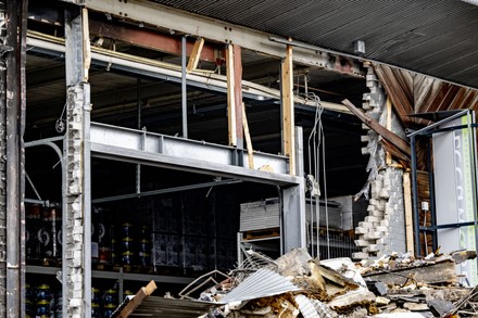 Damage Shops Due Fire Fire Brigade Editorial Stock Photo - Stock Image ...