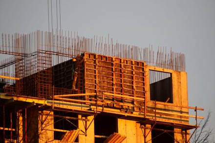 Construction Residential Building Primorsky District St Editorial Stock ...
