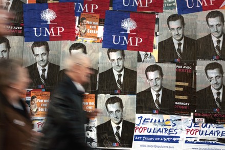 Ump Posters During Nicolas Sarkozys Official Editorial Stock Photo ...
