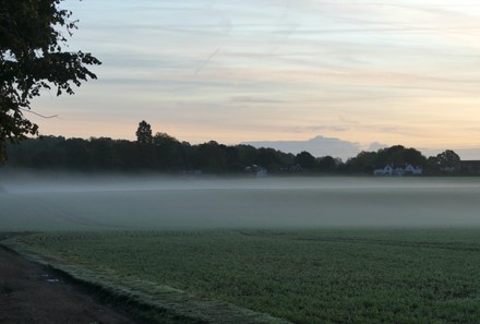 Low Layer Mist Hangs Over Countryside Editorial Stock Photo - Stock ...