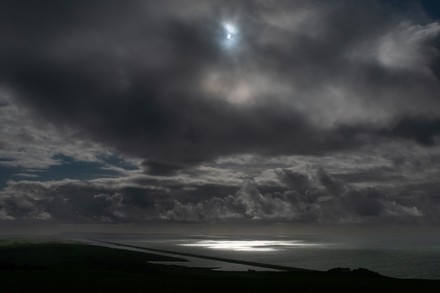 Partial Eclipse Sun Can Be Seen Editorial Stock Photo - Stock Image ...