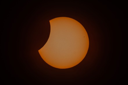 Partial Solar Eclipse Seen Laquila Italy Editorial Stock Photo - Stock ...