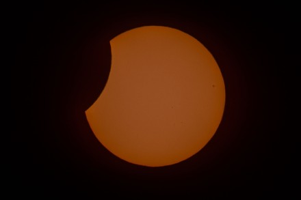 Partial Solar Eclipse Seen Laquila Italy Editorial Stock Photo - Stock ...