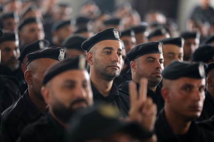 Palestinian Police Officers Attend Graduation Ceremony Editorial Stock ...