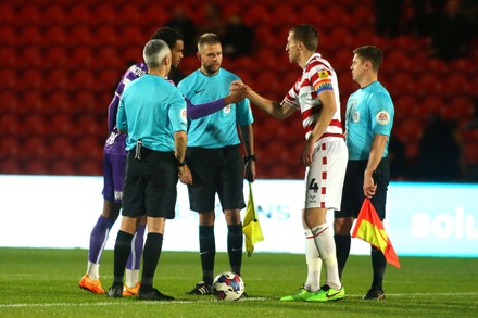 Captains Referee Linesmen Shake Hands Prior Editorial Stock Photo ...