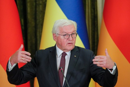 German President Frankwalter Steinmeier Gestures During Editorial Stock ...