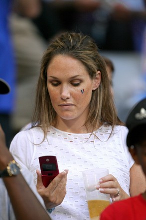 Thierry Henrys Wife Nicole Merry During Editorial Stock Photo - Stock ...