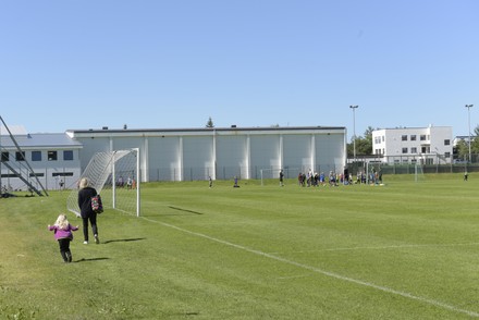 Mother Daughter Stadium Soccer Field Reykjavik Editorial Stock Photo ...
