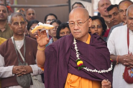 Devotees Iskcon Temple Offering Prayers On Editorial Stock Photo ...