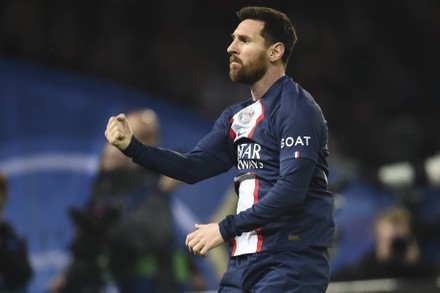Psgs Leo Messi Jubilation During Uefa Editorial Stock Photo - Stock ...
