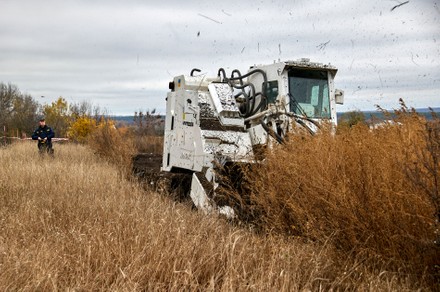 Armtrac Demining Machine Works During Presentation Editorial Stock ...