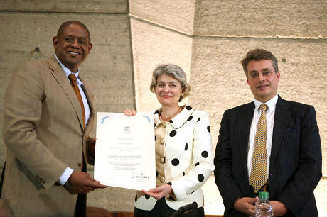 Forest Whitaker Irina Bokova Director General Editorial Stock Photo ...